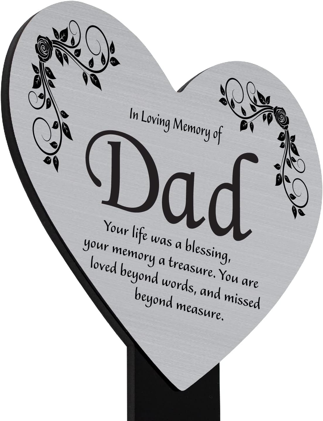 Amazon.com: Dad Memorial Grave Marker Plaque with Engraved Poetry for ...