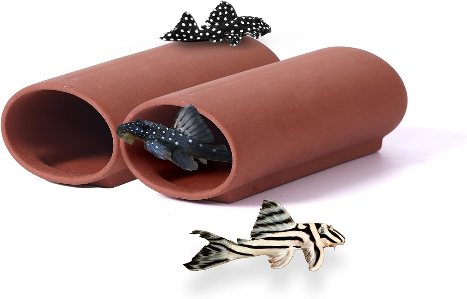 Amazon.com: 2pc Oval-Shaped Fish cave,Hide Away Caves for Plecos, (Dark ...