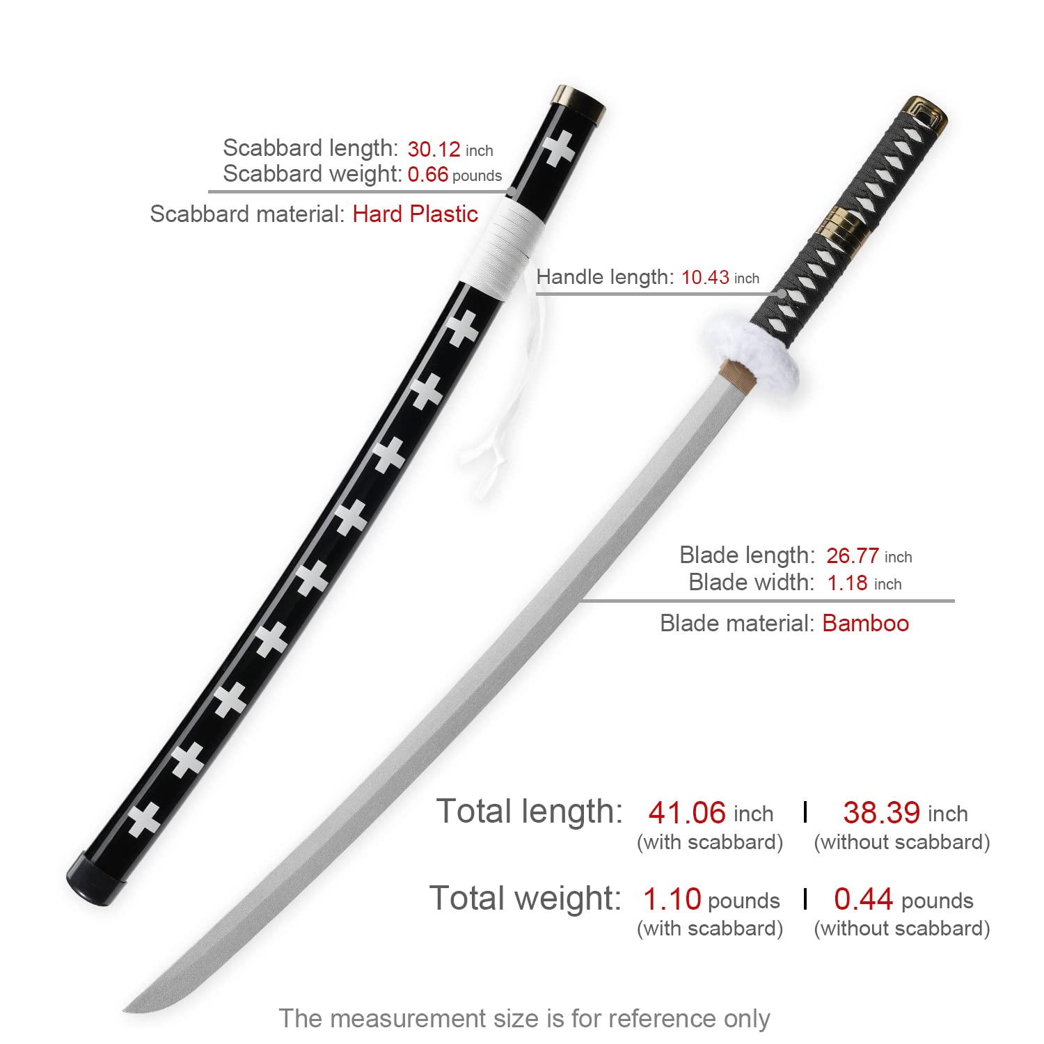 Snapklik.com : Zisu Toy Sword Katana, About 40 Inch