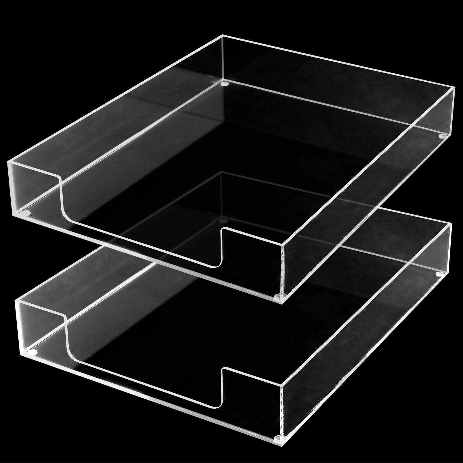 Amazon.com : Acrylic Letter Tray for Desk Organizer A4 File Paper ...