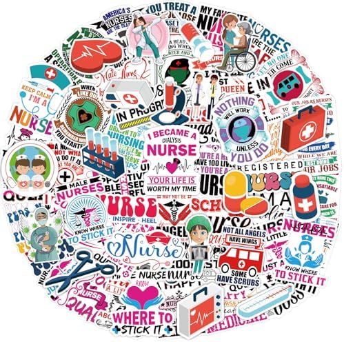 Amazon.com: Nurse Stickers Vinyl Nursing Decals for Laptops and Water ...