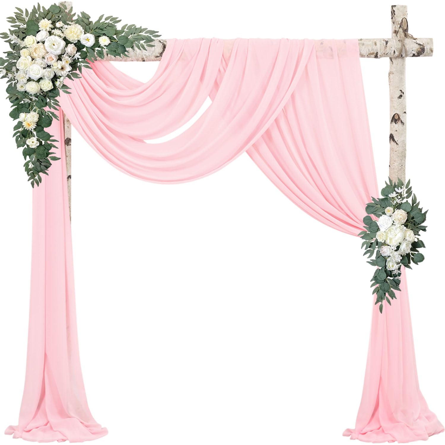Amazon.com : 2 Panels Wedding Arch Draping Fabric 20Ft Length x 28 ...