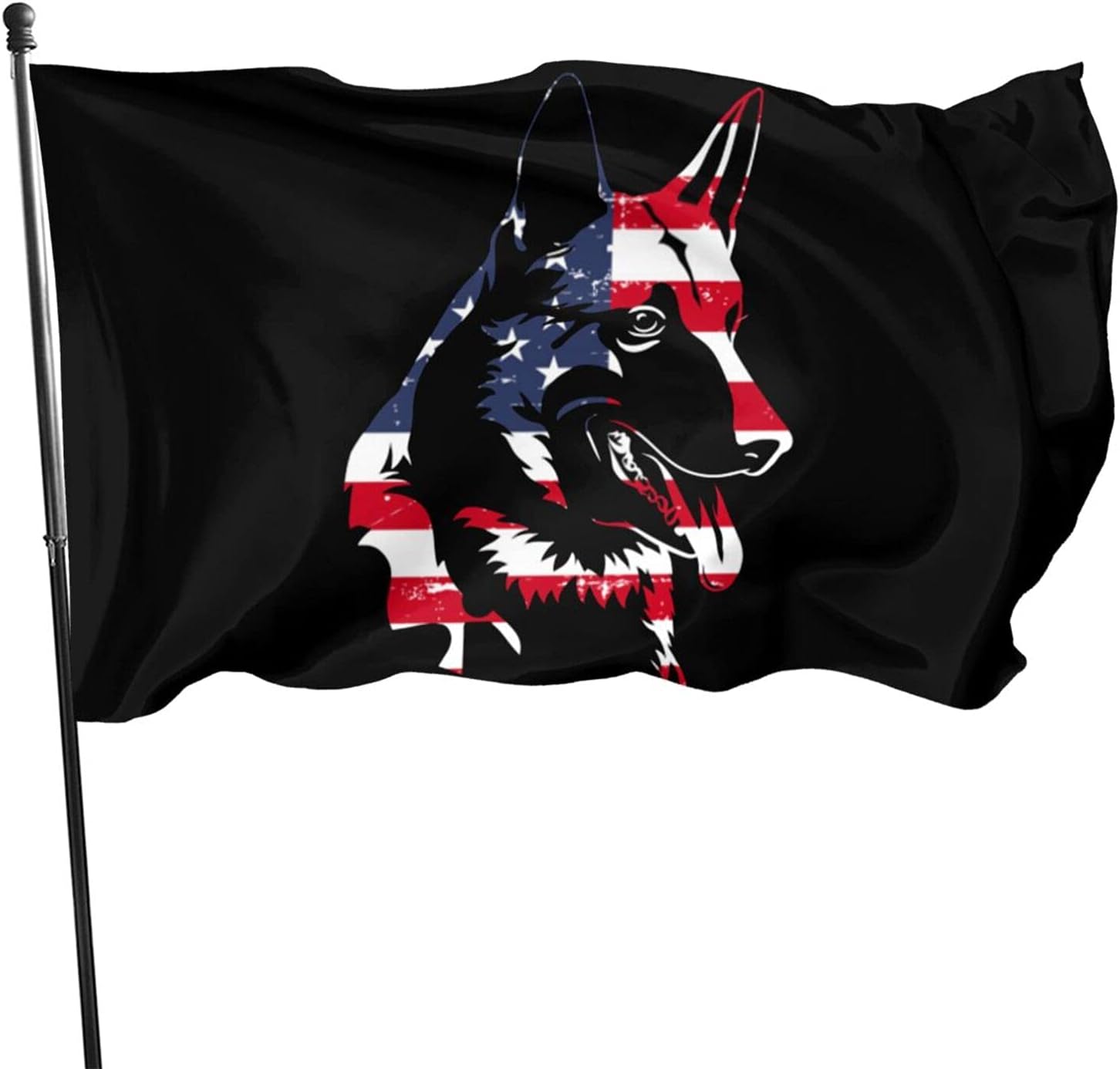 Amazon.com: German Shepherd USA Flag Flag 3x5 Ft Outdoor Flags House ...