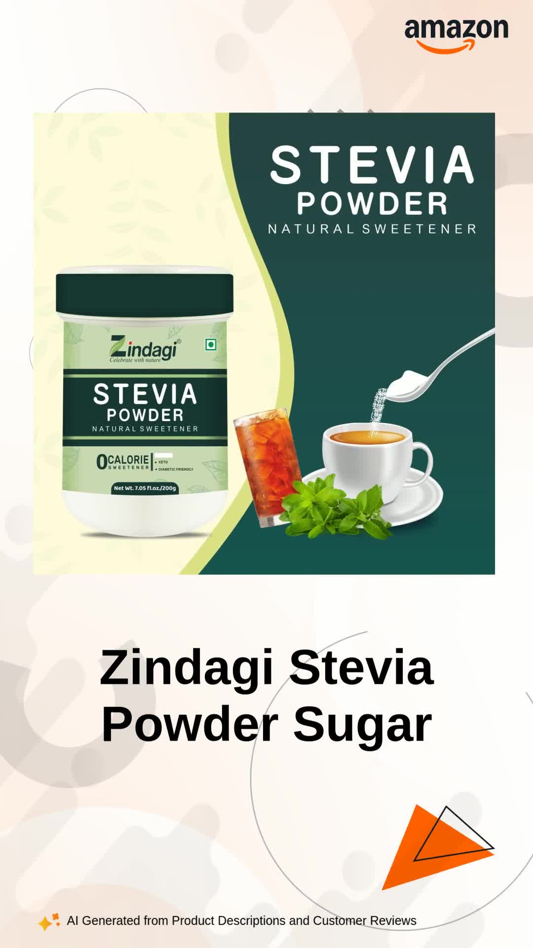 Watch Zindagi Stevia Powder Sugar on Amazon Live