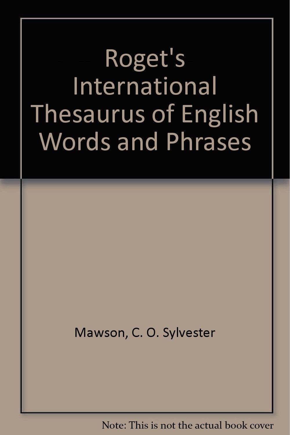 Roget's International Thesaurus of English Words and Phrases Thumb ...