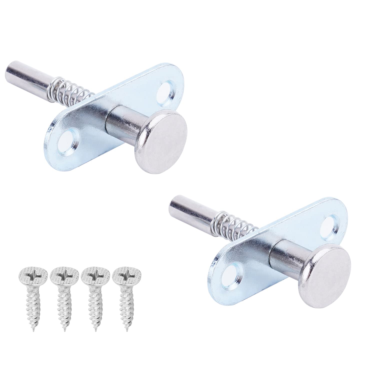 MroMax Plunger Latches Spring-Loaded Stainless Steel 0.24" Spring Outer ...
