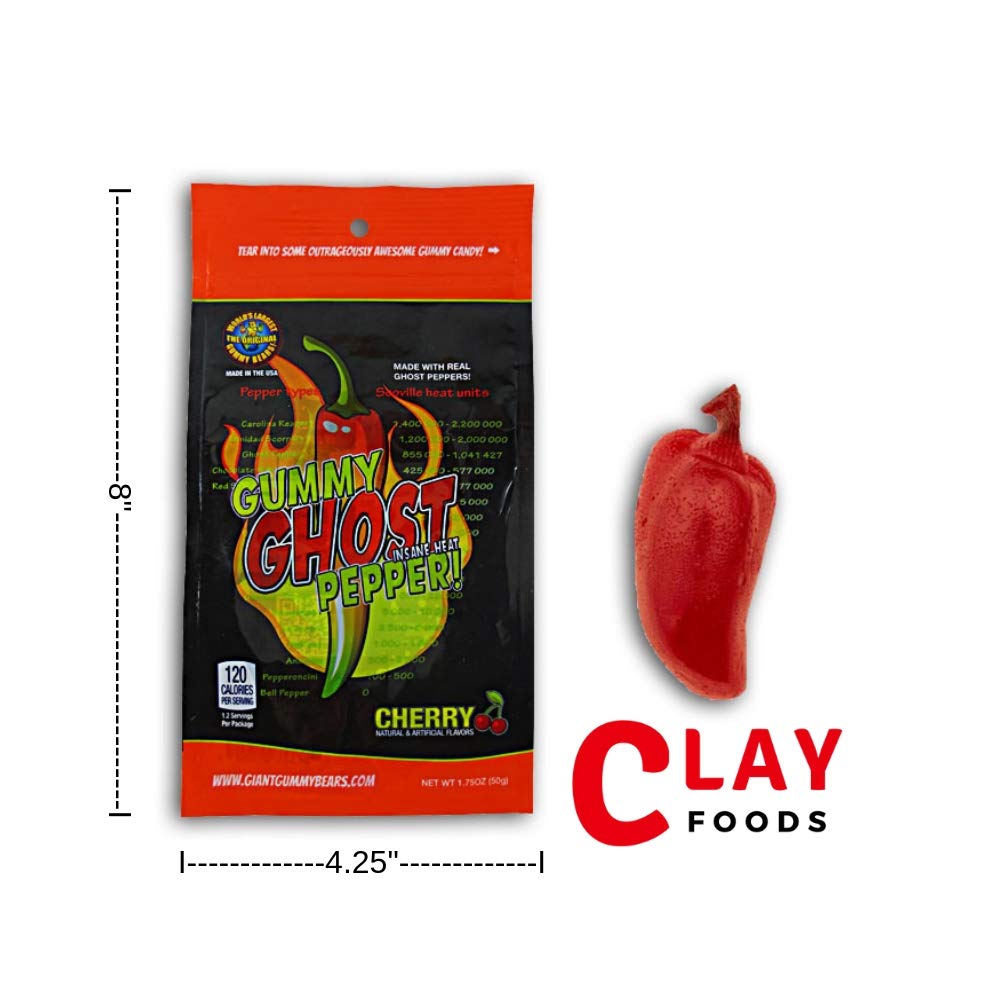 Ghost Pepper Insane Heat Gummy Candy - Cherry Flavored Ghost Pepper ...
