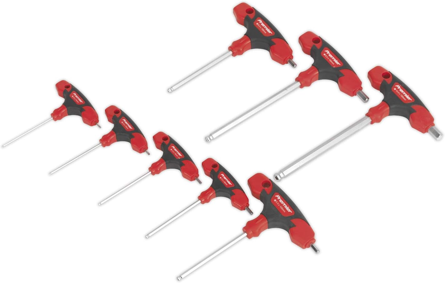 Sealey Ak7144 Ball-End Hex Key Set 8Pc T-Handle Metric - Amazon.com