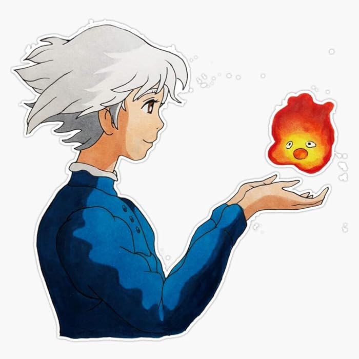 Buy EMC Graphics Howl's Moving Castle Calcifer and Sophie Vinyl ...