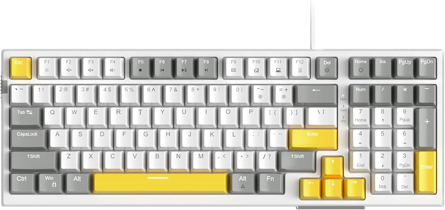 Amazon.com: Compact 80% Mechanical Gaming Keyboard,Hot-Swappable ...