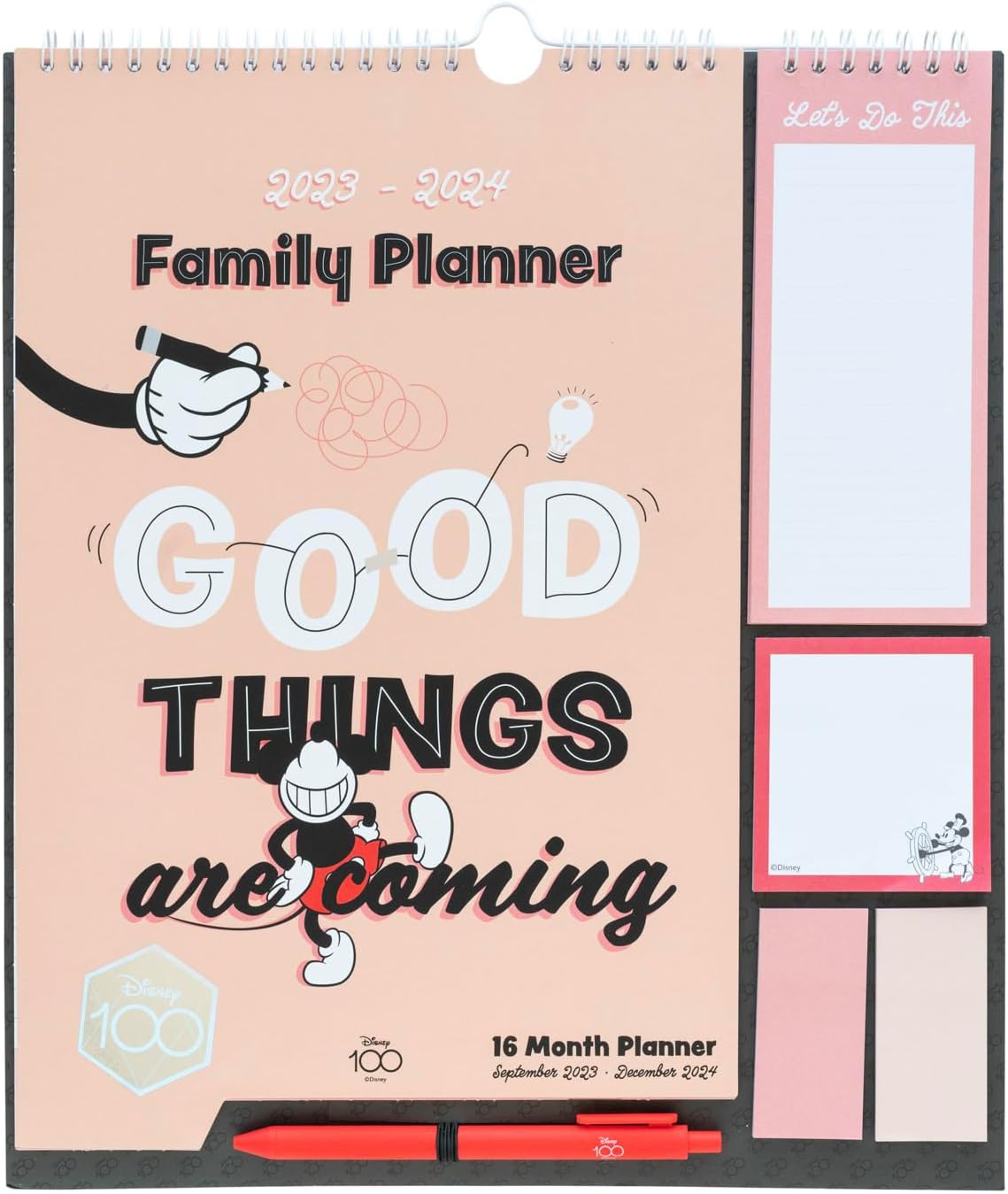 Grupo Erik Disney 100 Mickey Mouse Wall Calendar 2024 | Monthly Planner ...