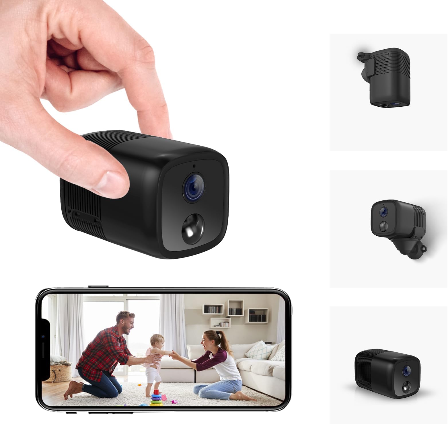 Smallest Spy Hidden Camera,1080P Wireless WiFi Camera,Portable Wireless ...