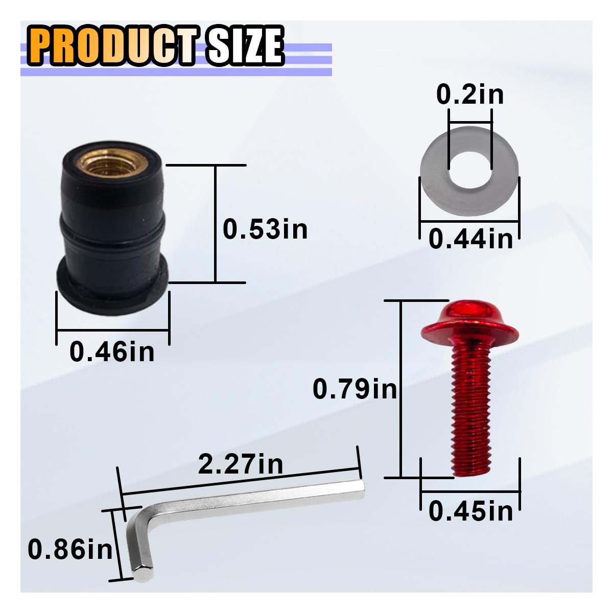 Snapklik.com : 10 PCS Motorcycle Windshield Bolts Kit, Aluminum Body ...
