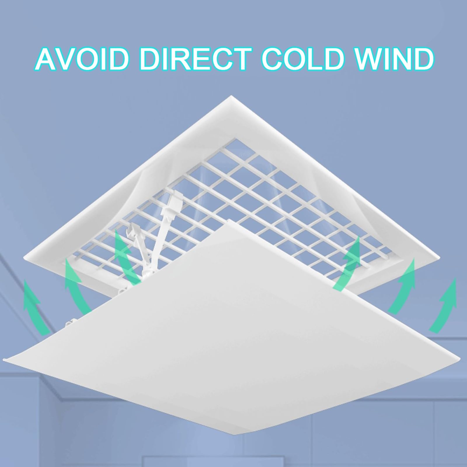 AC Vent Deflector Adjustable Air Deflector For Ceiling Vents - AC Vent Baffle For Home & Office ...