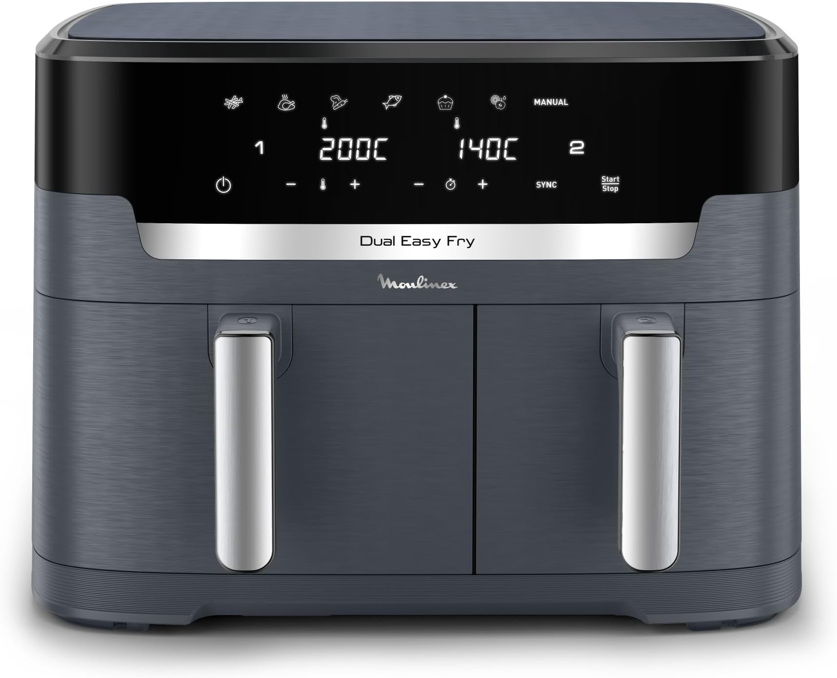 Moulinex XXL Dual Easy Fry, Friggitrice ad Aria 11 Litri con Doppio ...