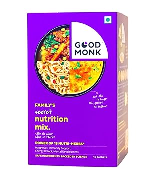 Good Monk Nutrition Mix with Multivitamins, Probiotics, Fibre, Lysine ...