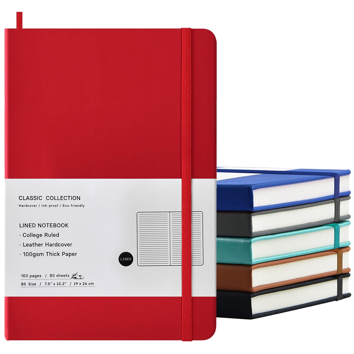 Coopay 6 Pack B5 Notebooks Journal College Ruled Composition Notebooks ...