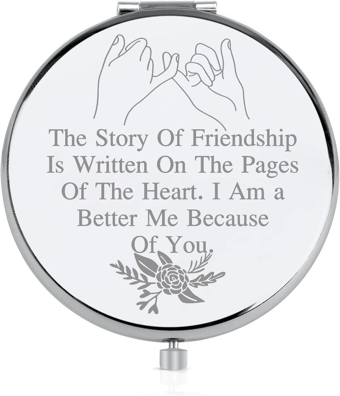 Amazon.com: FEELMEM Friendship Compact Mirror The Story of Friendship ...