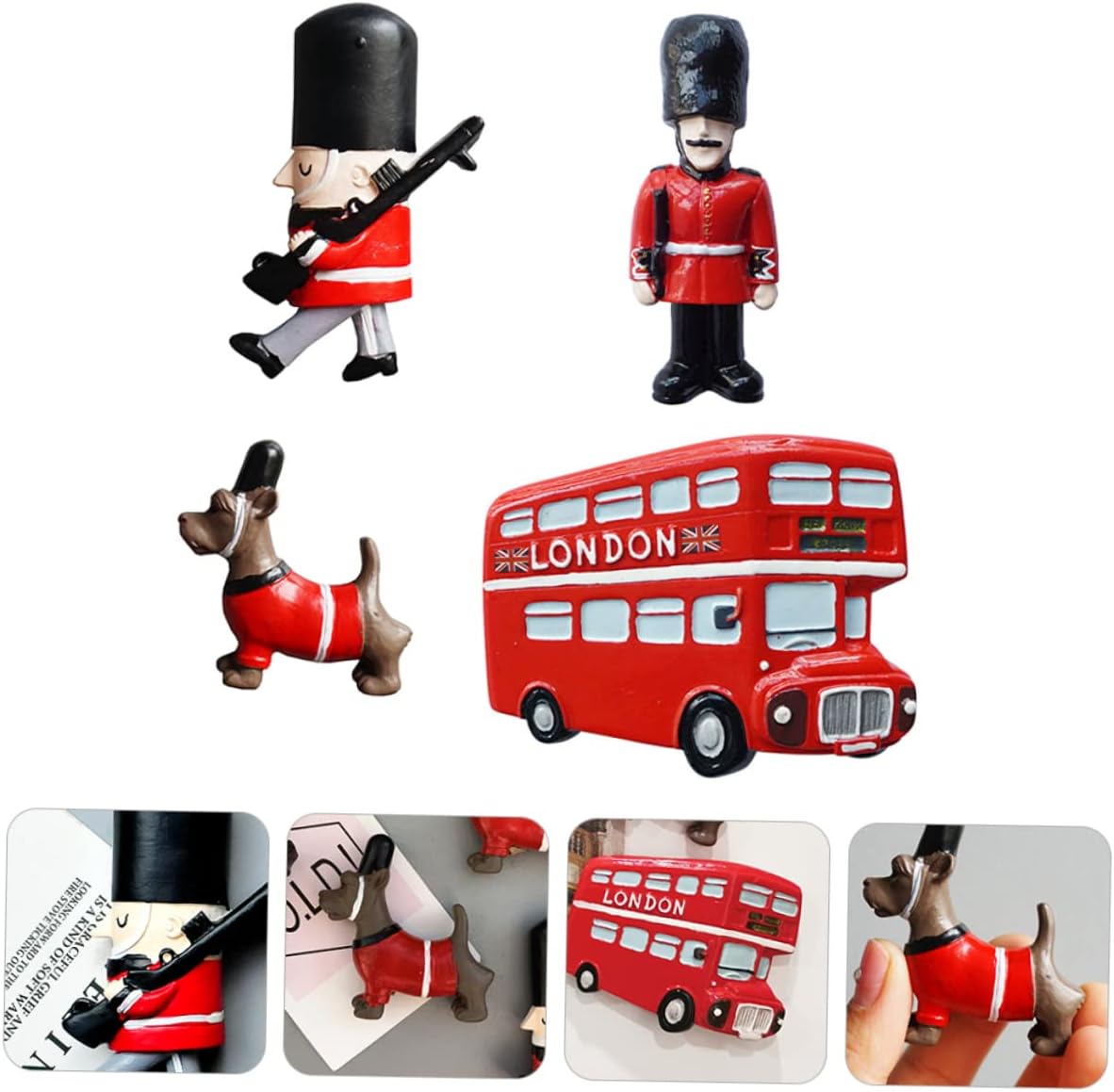 Amazon.co.jp: CIYODO 4pcs British Refrigerator Magnets Cute Magnets ...