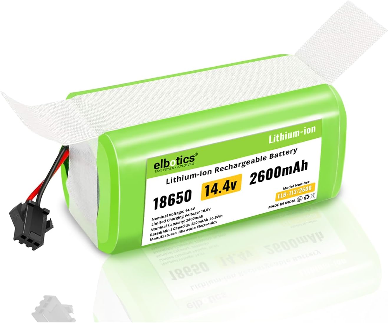 ELBOTICS® 14.8v/14.4v 2600mAh Li-ion Replacement Battery Compatible with Eufy RoboVac 11 11S 30 ...