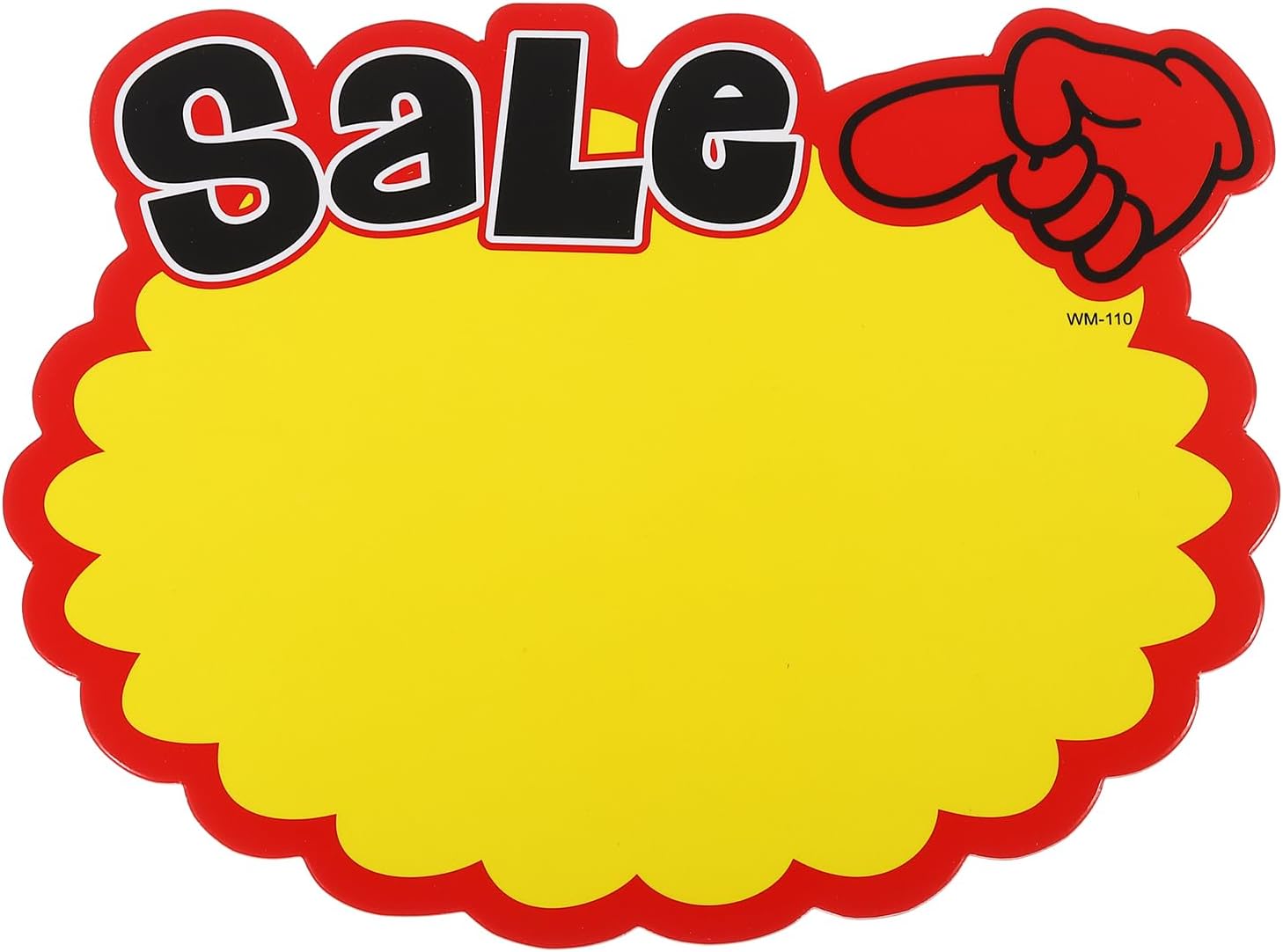 Amazon.com : CYA208 Retail Price Signs, Cards "Sale Burst" Red & Yellow ...