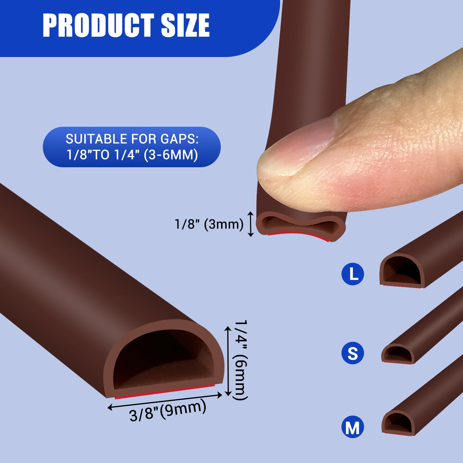 Snapklik.com : Weather Stripping Door Seal Self Adhesive Weather Strip ...