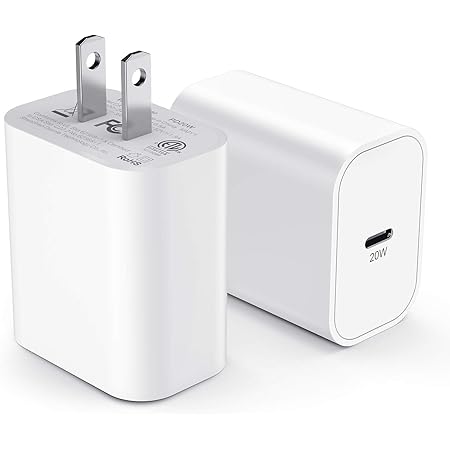 Amazon.com: iPhone 12 Charger Block MFI Certified 2Pack 20W Fast USB C ...