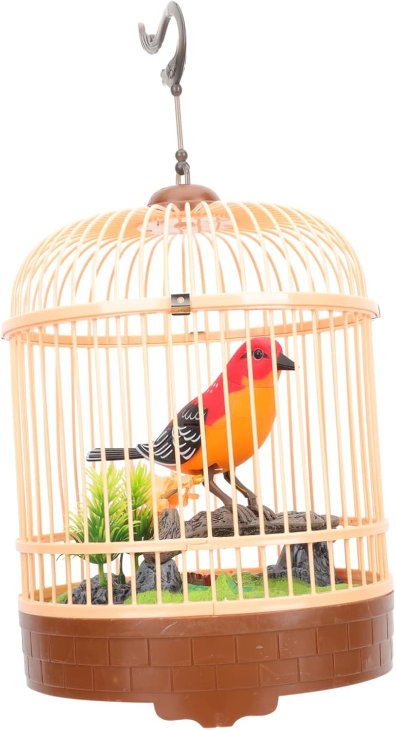 Amazon.com: SKISUNO Sound Activated Bird Cage Toy Interactive Electric ...