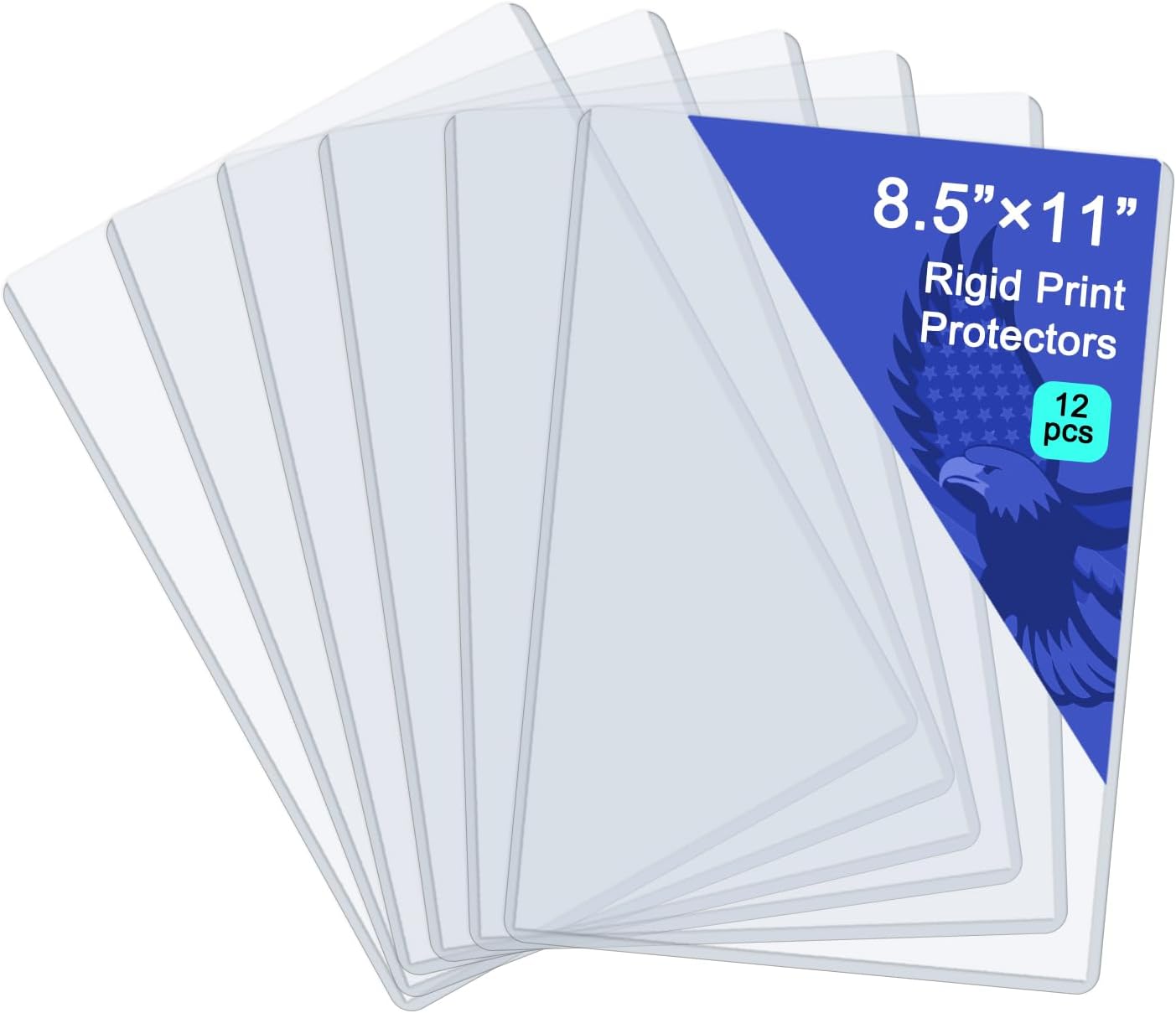 Amazon.com : 7 Pcs 8.5 x 11 Rigid Print Protectors, Hard Clear Plastic ...