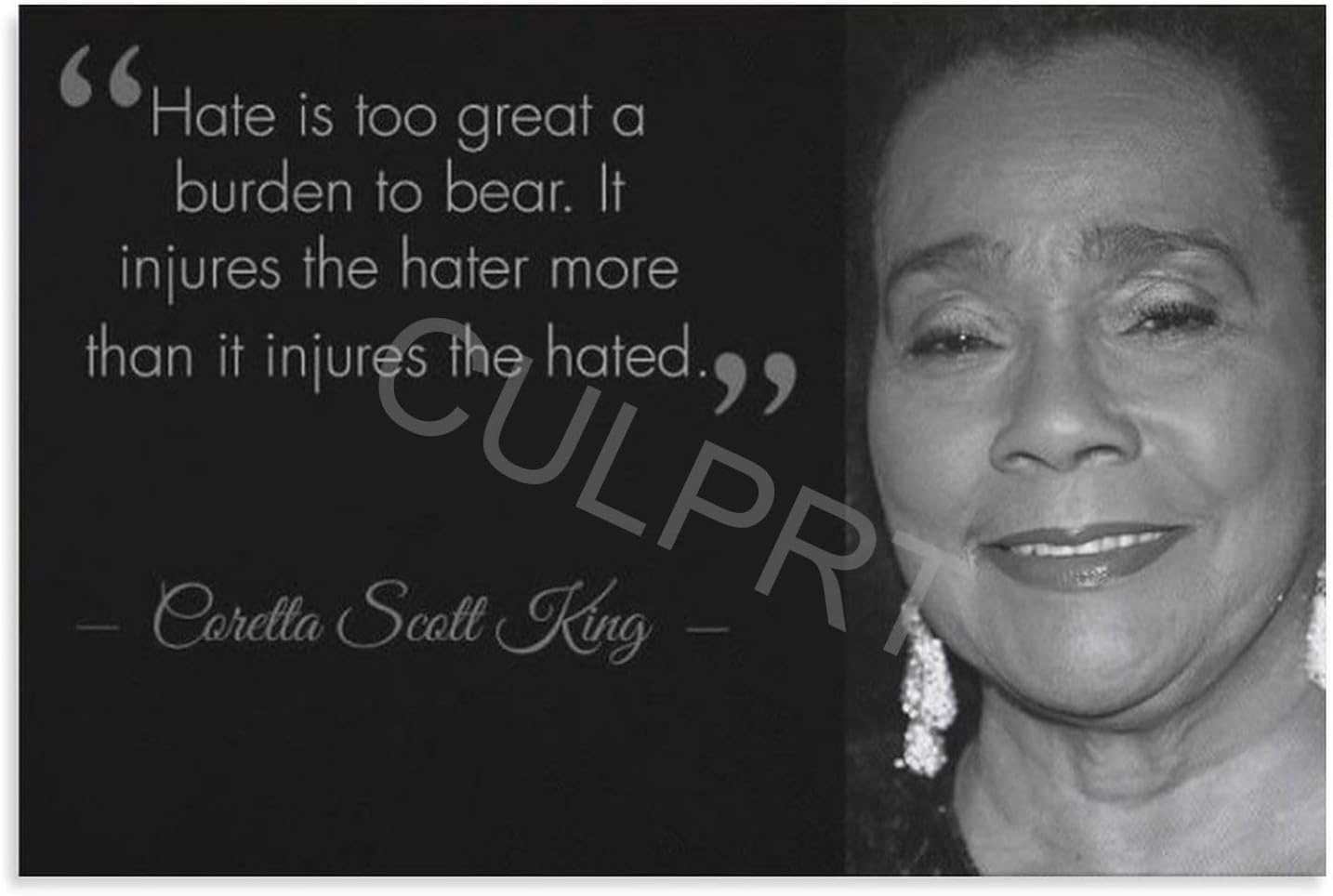 Póster de feminismo afroamericano Coretta Scott King con citas ...