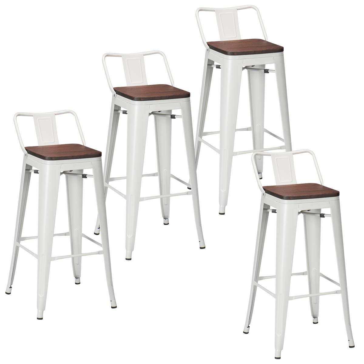 Amazon.com: Changjie Furniture 30 Inch Bar Stools Set of 4 Industrial ...