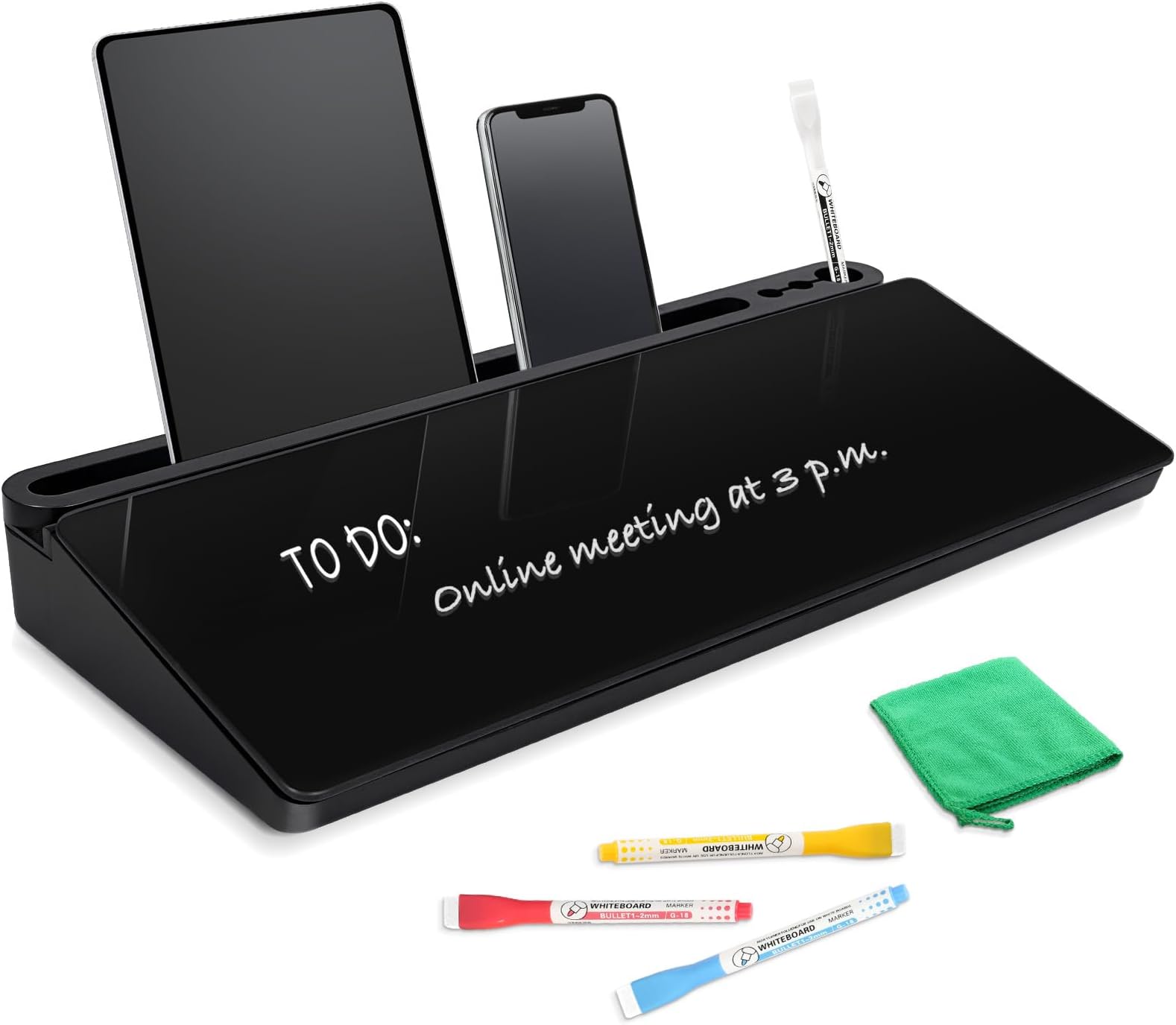 Amazon.com : DOLLAR BOSS Glass Desk Whiteboard Small Dry Erase Board ...