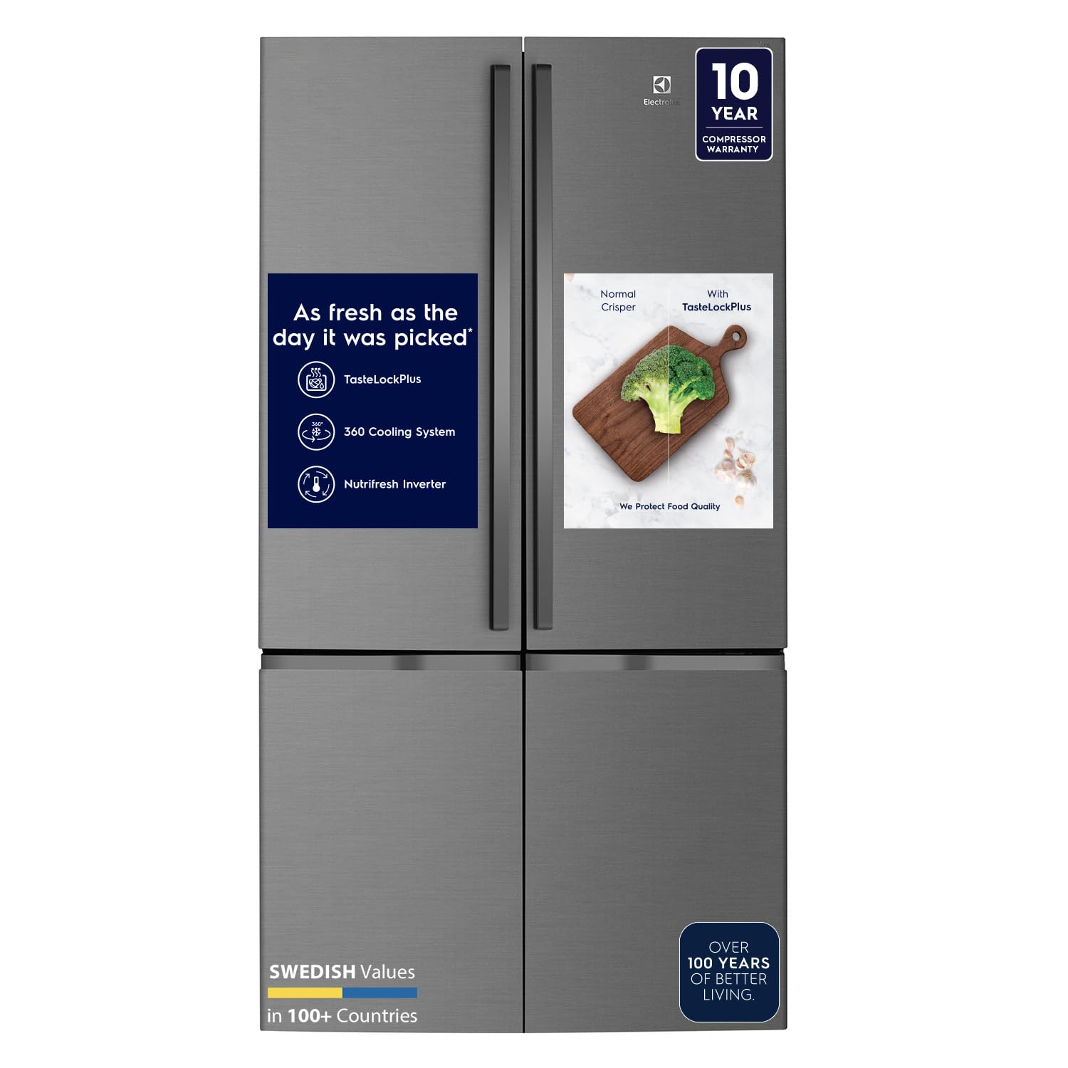 Electrolux 600L Frost Free Inverter French Door Refrigerator ...