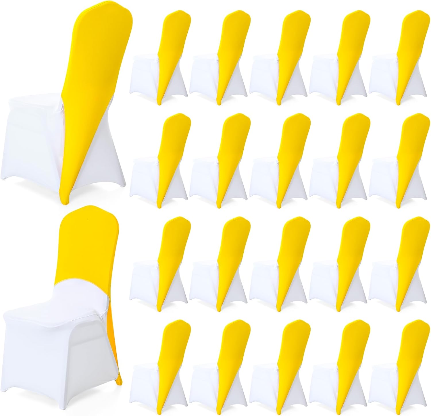 Amazon.com: Mindsoft 20 Pcs Chair Cap Covers Spandex Chair Hood Sash ...
