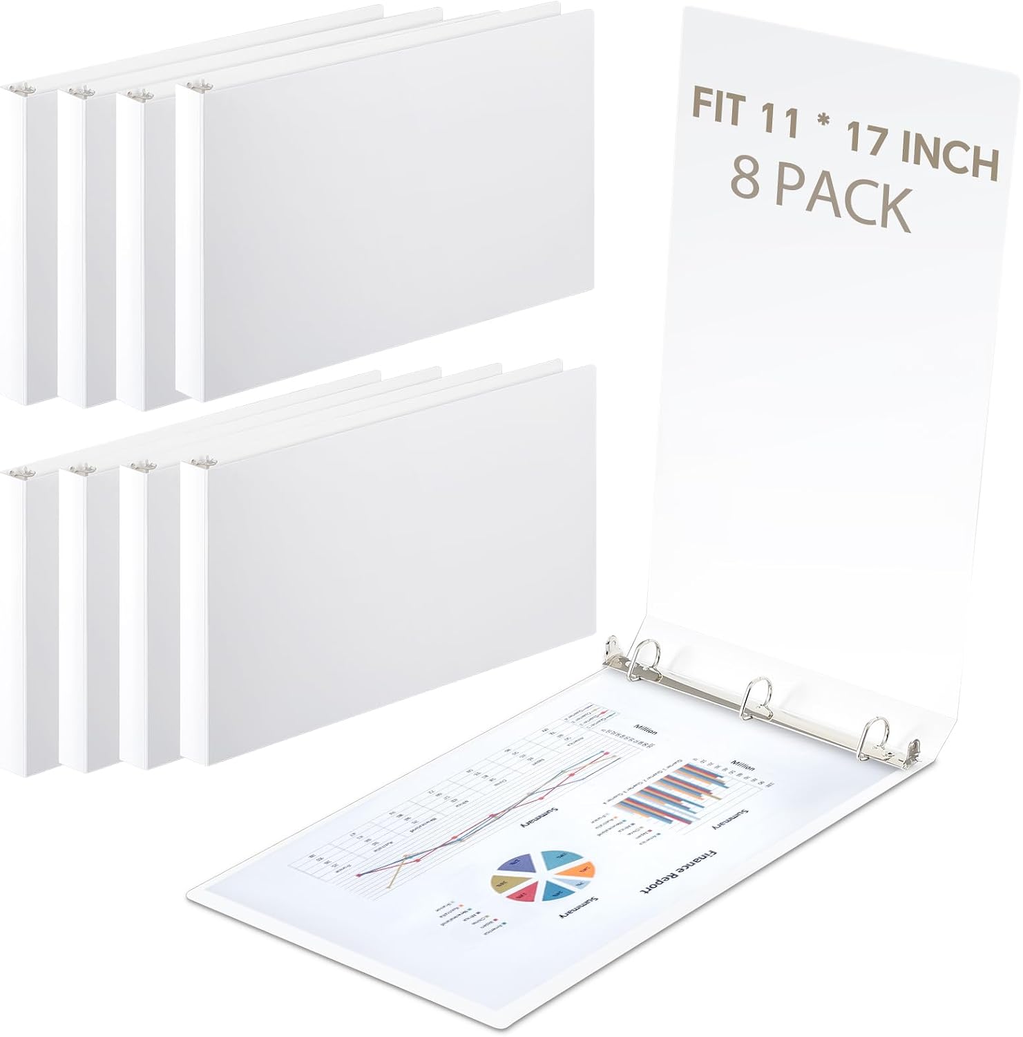 Amazon.com : Humyoun 8 Pcs 3 Ring Binders Rings Heavy Duty View D Ring ...