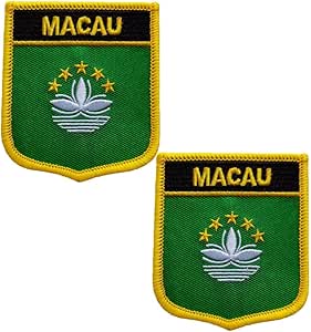 Amazon.com: International Macau Flag Embroidered Patches Tactical Morale Applique Fastener Iron ...