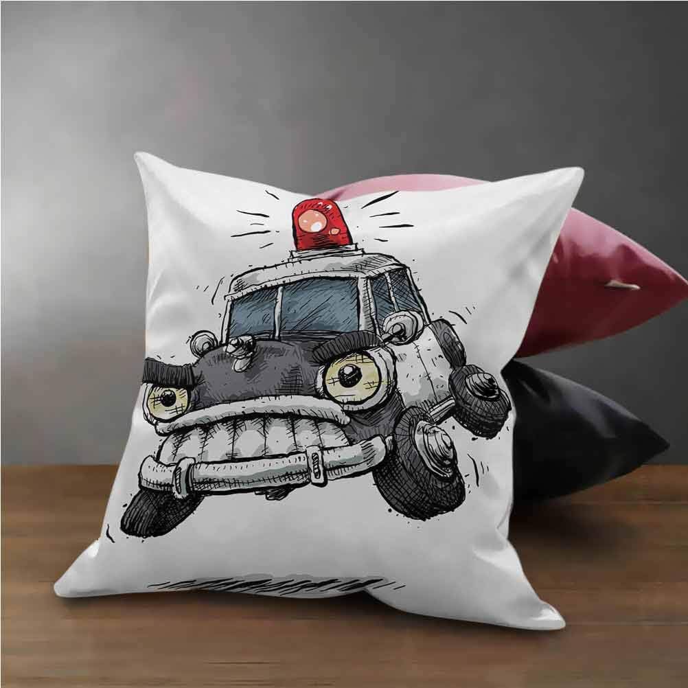 Amazon.com: HouseLook Police Square Throw Pillow Cover Police Cartoon ...