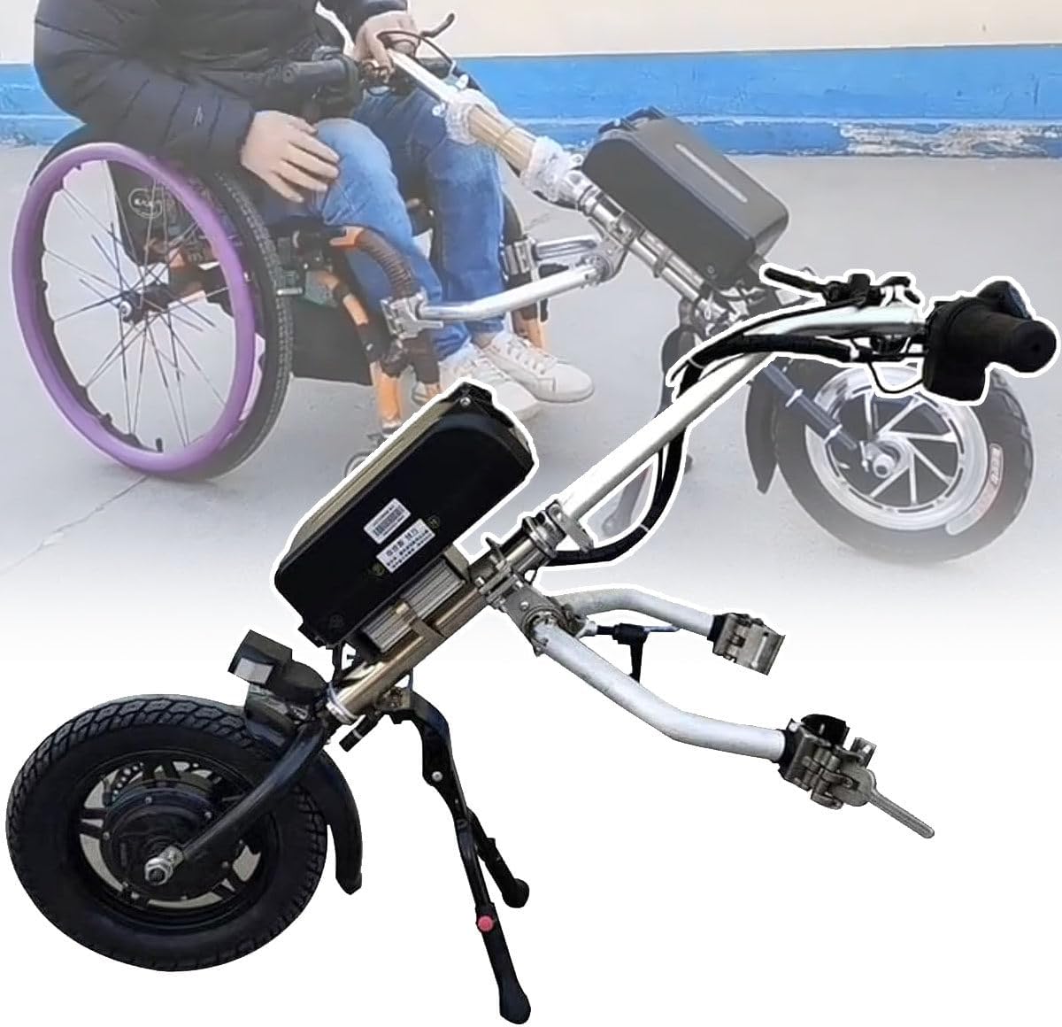 Amazon.com: Electric Wheelchair Conversion Kit, 500W Electric Handcycle Wheelchair Attachment ...