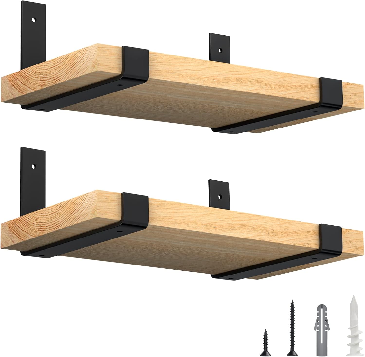 Amazon.com: LuckIn 10-Inch Metal Shelf Brackets, Heavy Duty J Bracket ...