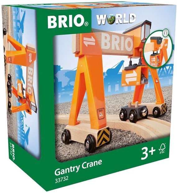 BRIO World Harbour Gantry Crane Toy for Kids Age 3 Years Up - Wooden ...