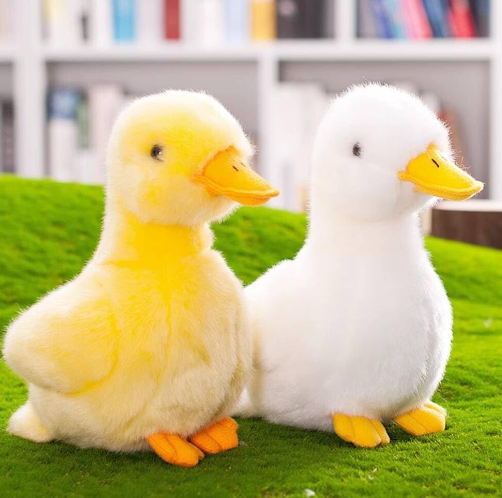 Amazon.com: 8 Inch Small Yellow Duck Plush Toys Duck Stuffed Toys (Yellow + White) : Toys & Games