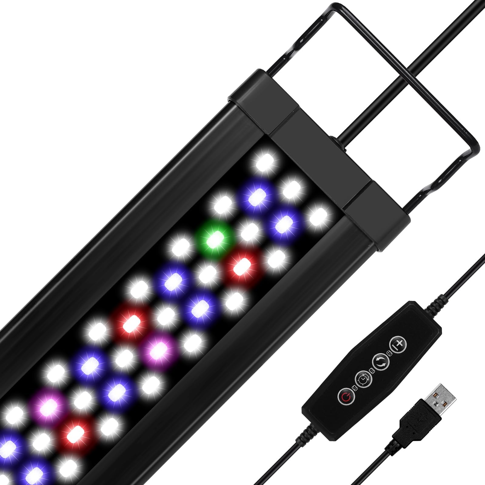 Zingbabu USB Aquarium Light,10W Full Spectrum Fish Tank Lights with ...