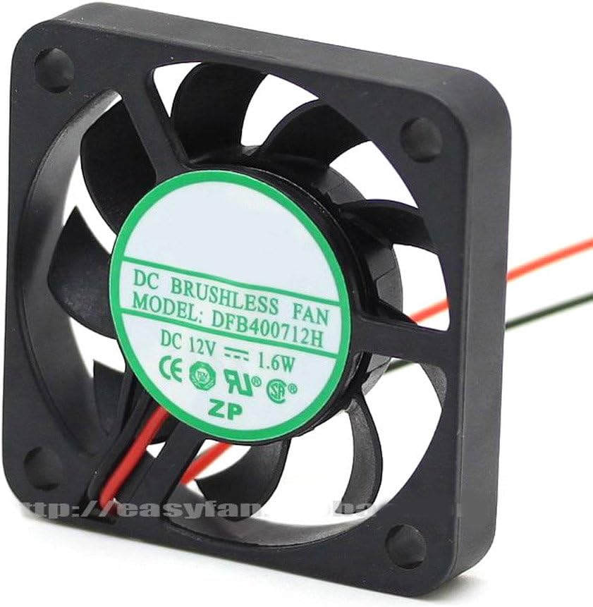 Amazon.com: DFB400712H 4CM DC 12V 2pin 40 * 40 * 7mm Ball Bearing Ultra ...