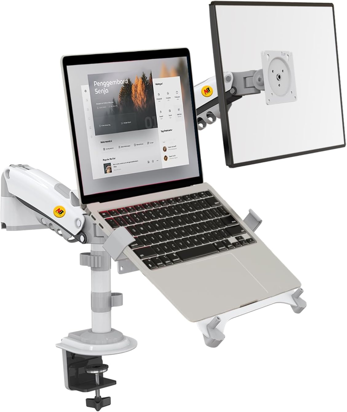 Amazon.com: NB North Bayou Dual Arm 2 in 1 Combo, Laptop Mount with ...
