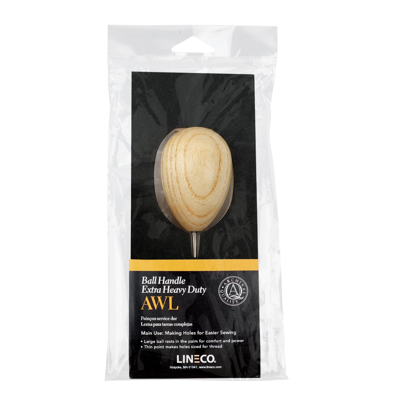 Amazon.com: Lineco Wooden Ball Handle Awl. Extra-Heavy Duty ...