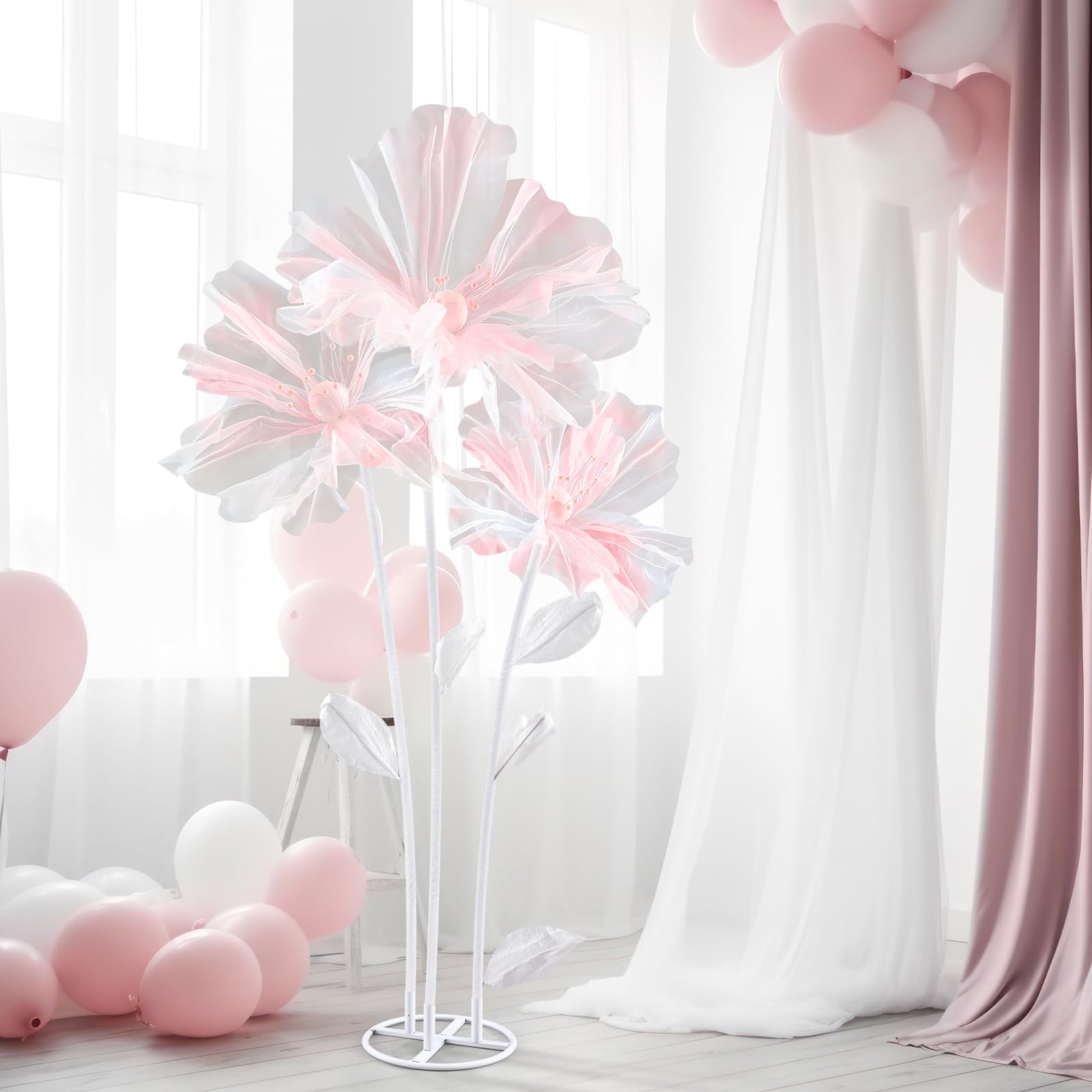 Amazon.com: Hotop 1 Set 5.5 ft Wedding Giant Flowers Decorations Huge ...