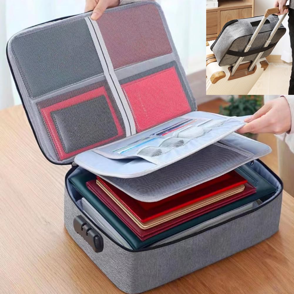 Amazon.com: EROLPXE Document Bag with Lock, Waterproof File Organizer ...