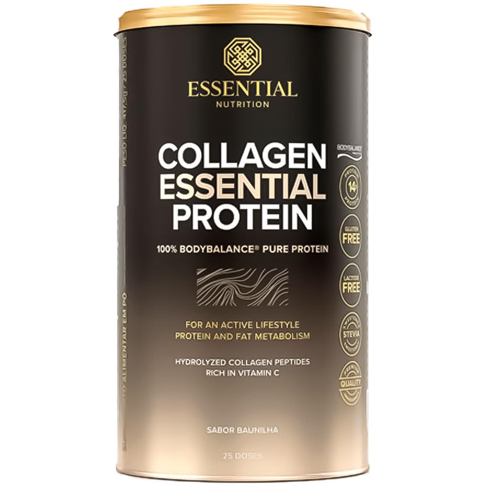 Collagen Essential Protein Baunilha Essential Nutrition 417,5g | Amazon ...