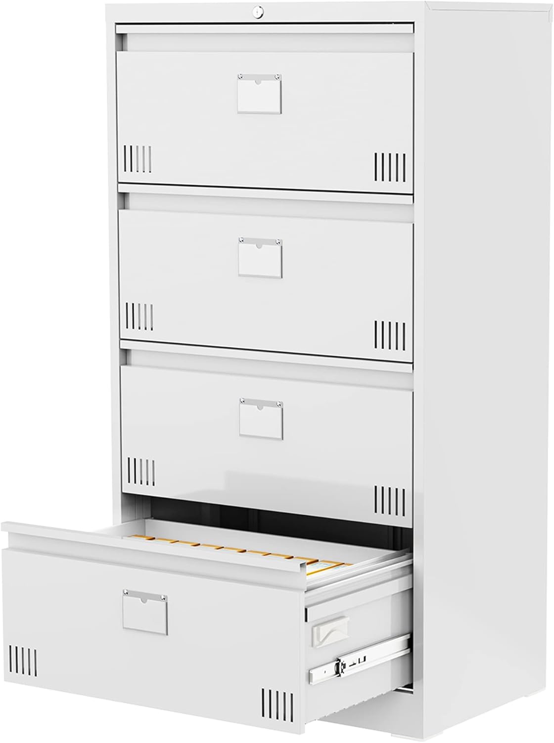 Amazon.com: Topkey 4 Drawer Lateral File Cabinet with Lock, Metal ...