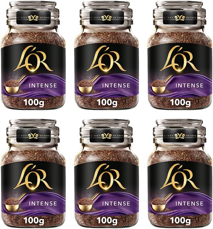 L'OR Intense Instant Coffee 100g (Pack of 6 Jars, Total 600g) : Amazon ...